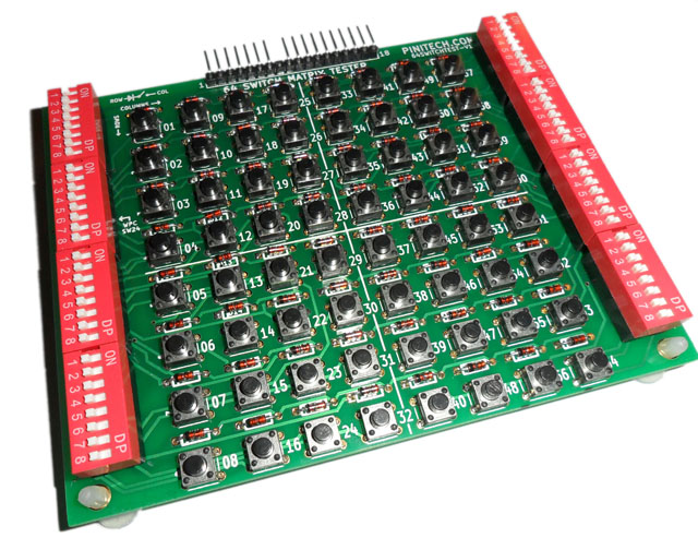 64 Switch Matrix Tester for Pinball Machines - Pinitech.com